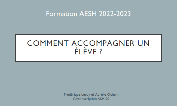 FORMATION-AESH-Ressources AESH | Circonscription ASH